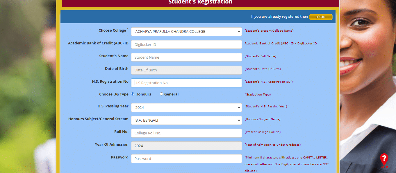 West Bengal State University Online Registration Process