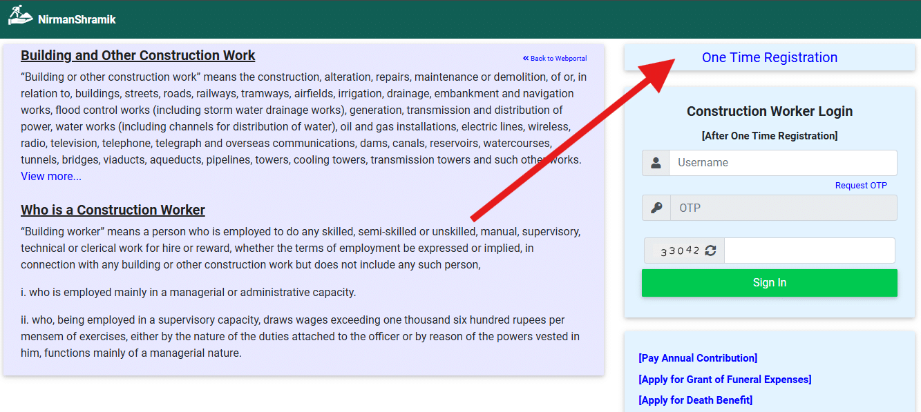 Nirman Shramik Kalyan Yojana Online Registration 2025 : At ...