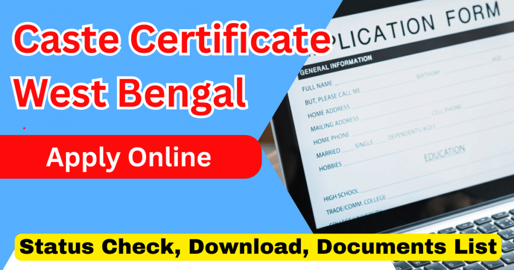 Caste Certificate WB Apply Online 2025