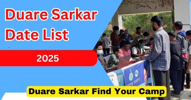Duare Sarkar Date List 2026 Ds.wb.gov.in