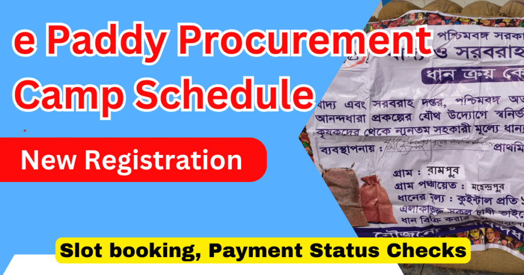 E Paddy Procurement Camp Schedule 2025 26: Registration, Slot Booking, Payment Status Checks
