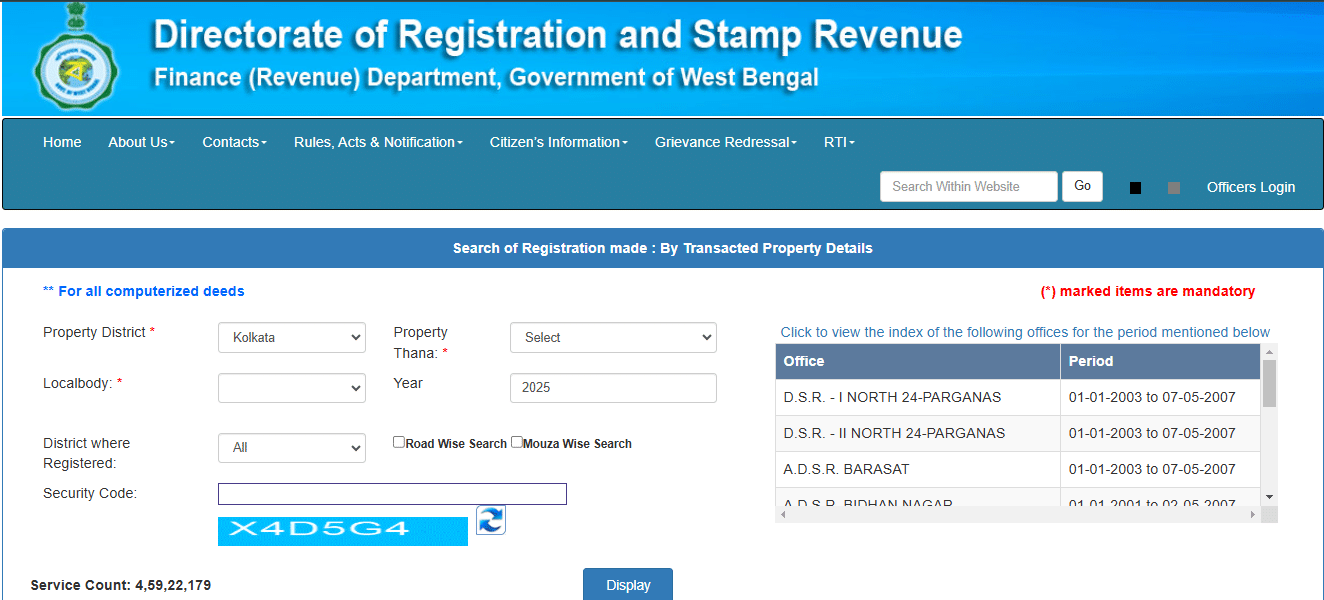 WB Registration Deed Search By Name: WB Registration Search By Deed ...