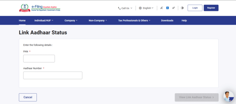 Aadhaar PAN Link Status Check Portal At Www.incometax.gov.in Aadhaar ...