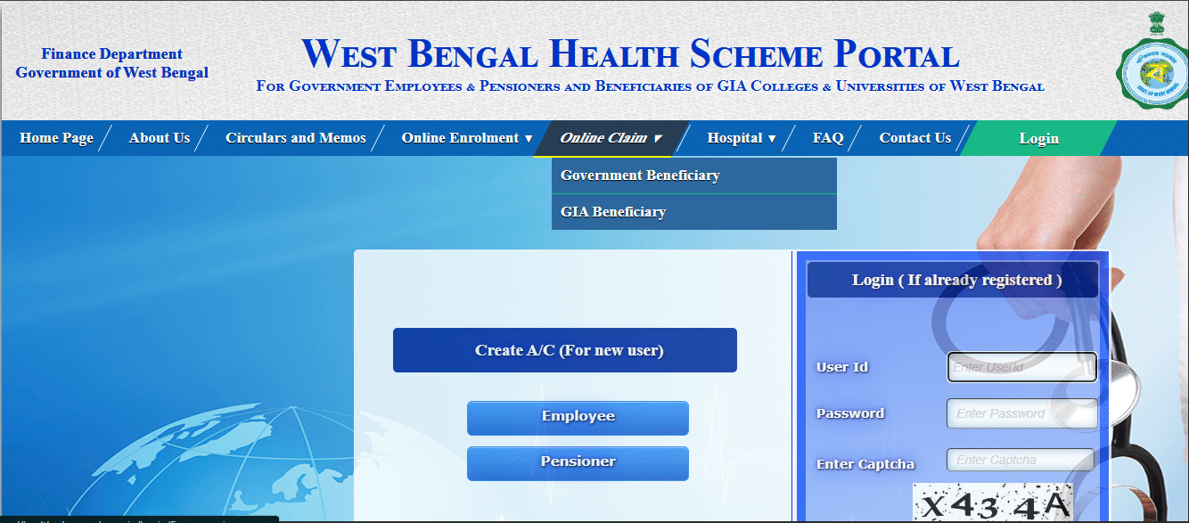 West Bengal Health Scheme Online Claim At Healthscheme.wb.gov.in